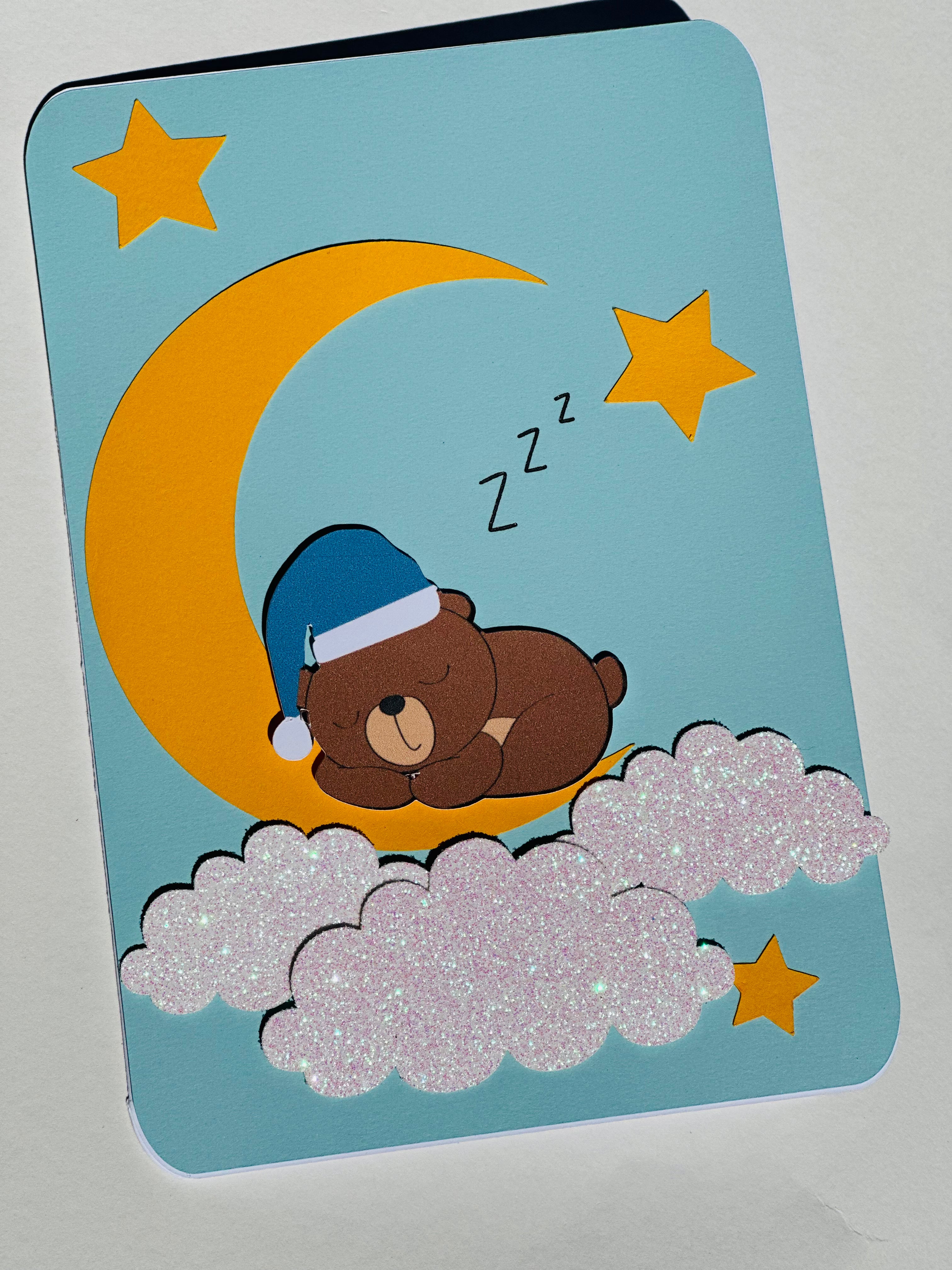 Sleepy cub baby card – OhMySentiment